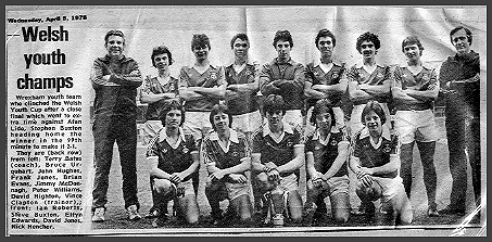 Wrexham youth welsh cup winners 1978 amended - soccerscrapbook